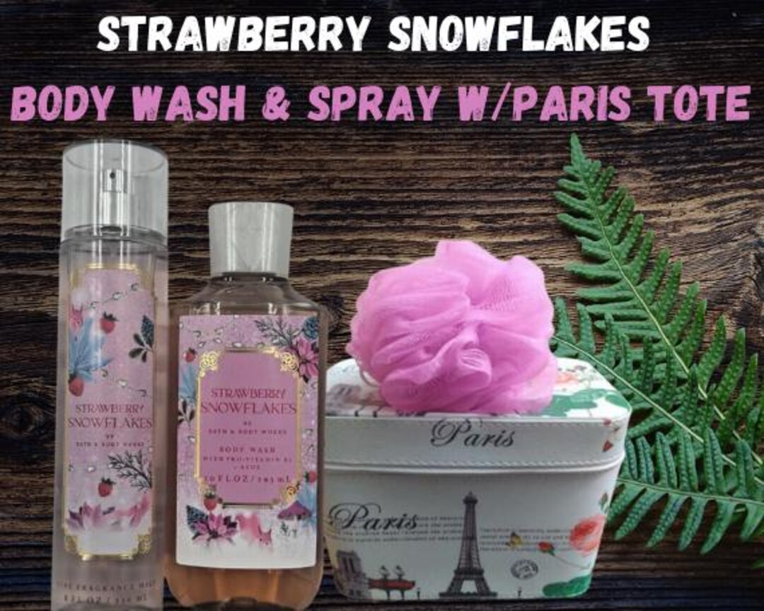 Bath and Body Works Strawberry Snowflakes Spa Kit - Etsy
