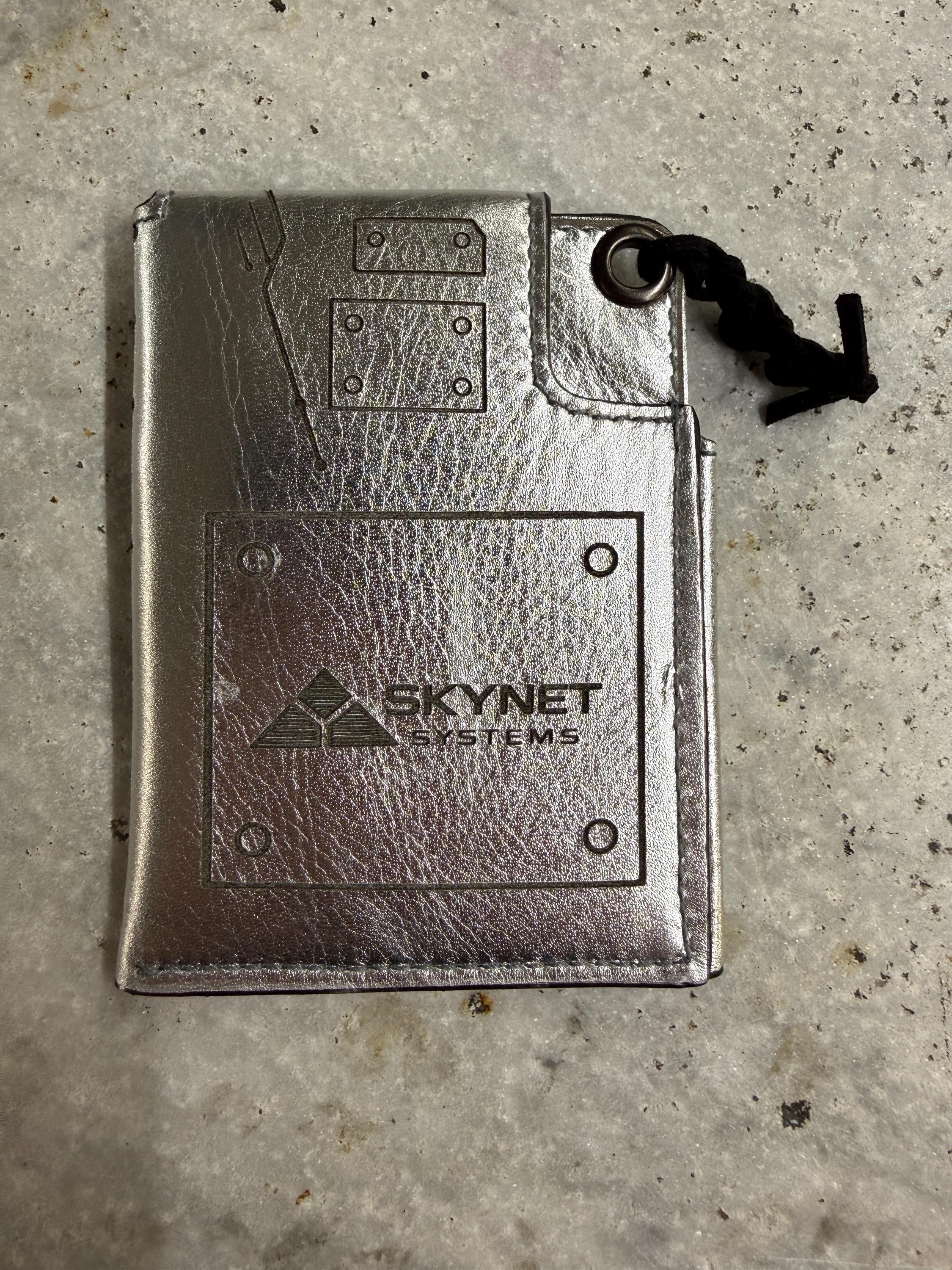 Silver Leather Mini Wallet | Futuristic Sci-fi Design | Industrial ...