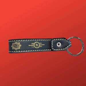 Fallout Inspired Italian Leather Keyring Handcrafted Vault-tec, Nuka ...