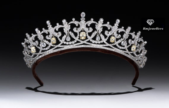 Beautiful 12.50ct American Diamond & Natural 5.20ct Citrine - Etsy