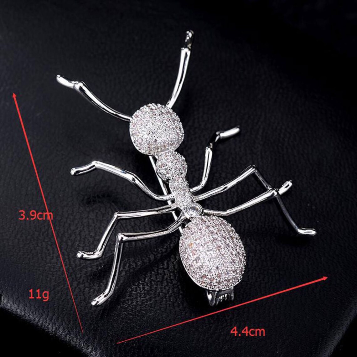 925 Sterling Silver Amazing Handmade Insect Ant Brooch, 3ct American ...
