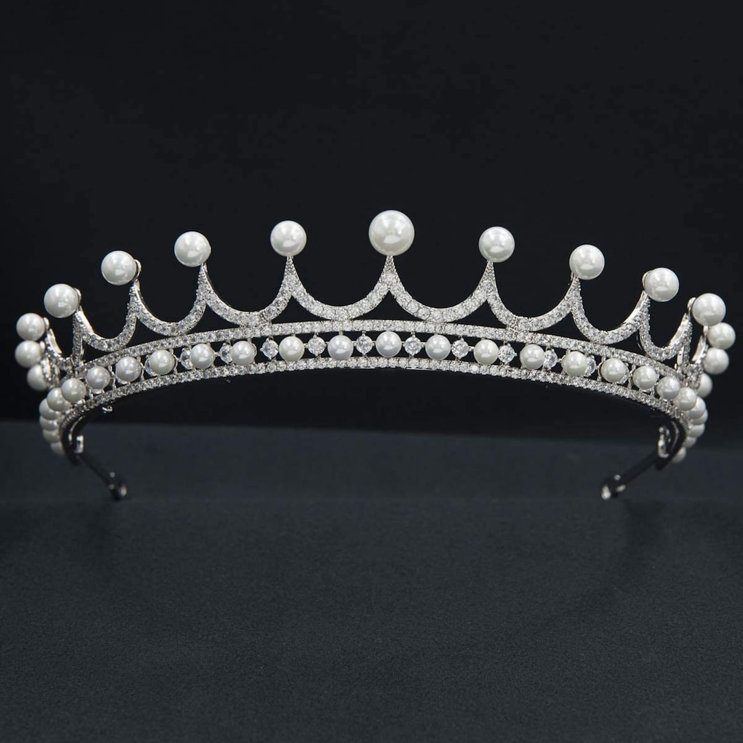 Brilliant Classic 925 Silver American Diamond (CZ) & Fresh Pearl ...