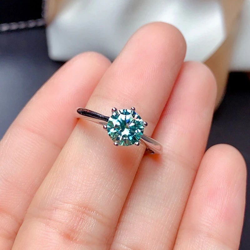 Blue Diamond Ring - Etsy