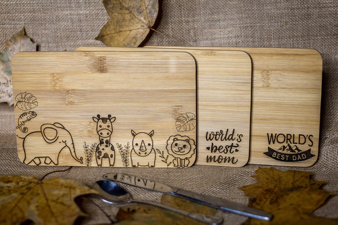 Personalized Bread Boards / Breakfast Boards With Laser Engraving - Etsy