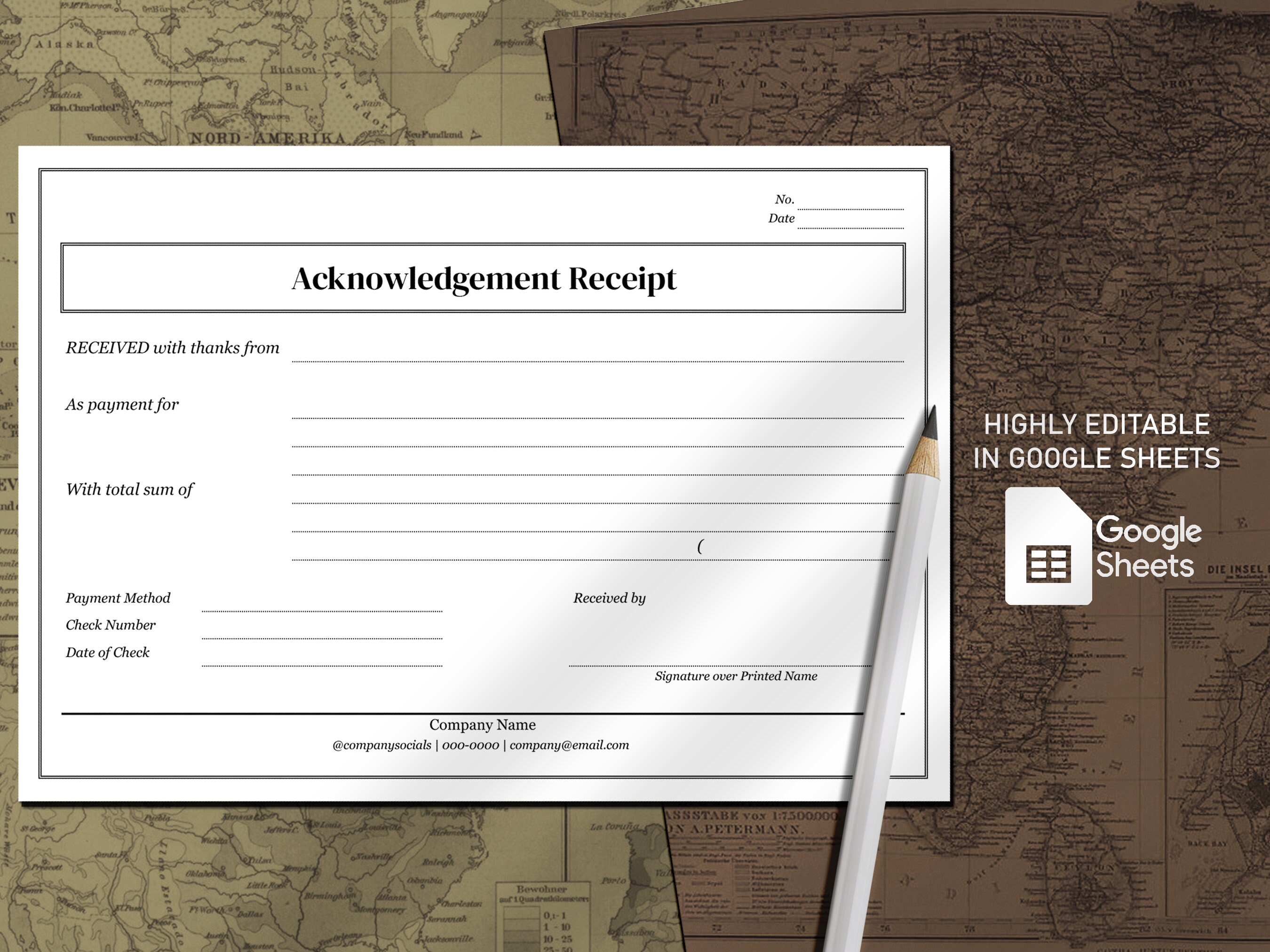 Vintage Acknowledgement Receipt - Etsy