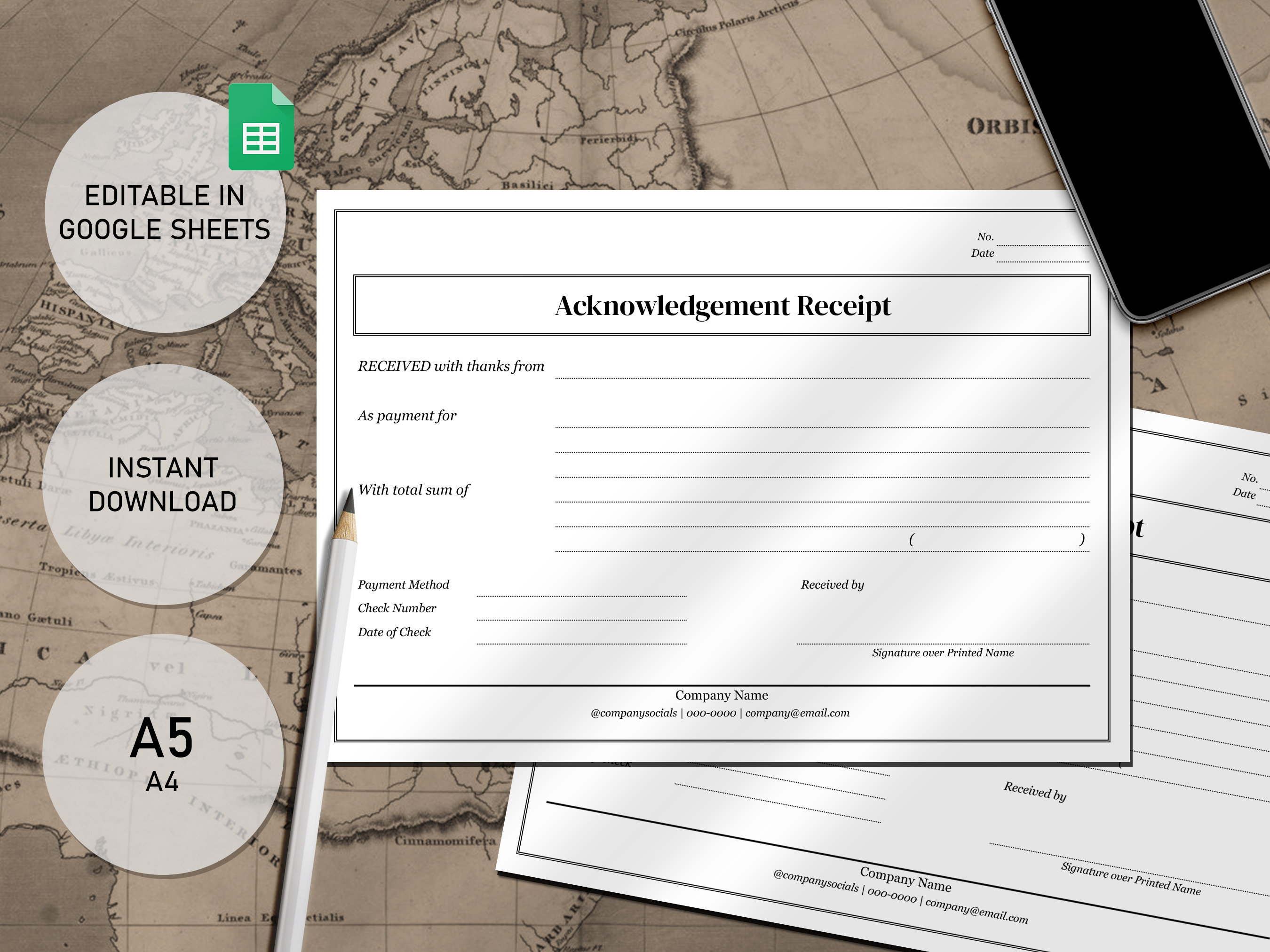 Vintage Acknowledgement Receipt - Etsy