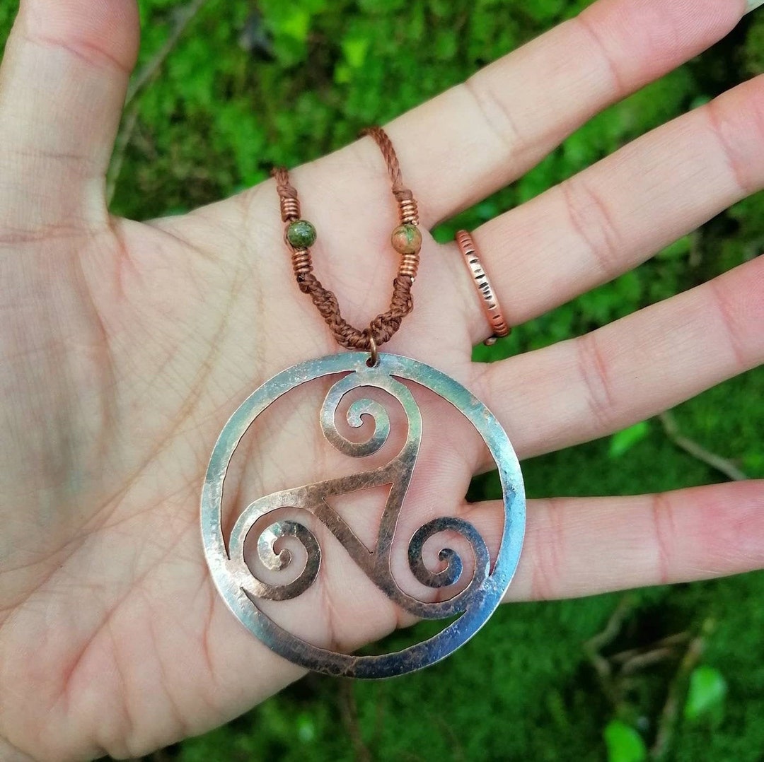 Pendant With Triskelion Made by Hand for Lovers of Celtic and Pagan ...