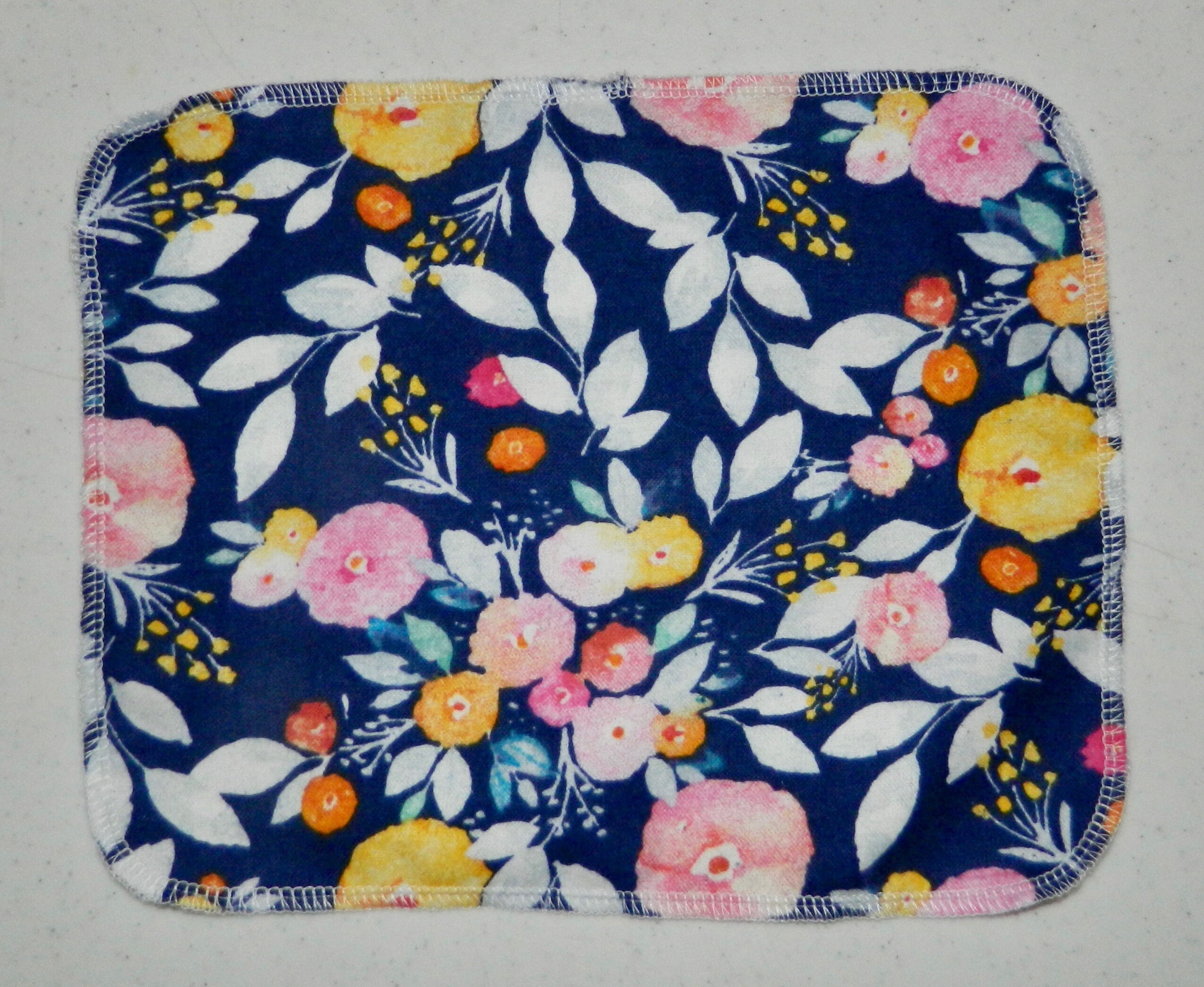 NAVY FLORAL Handmade Sweeper Dry Mop Cloths Unpaper 8 | Etsy