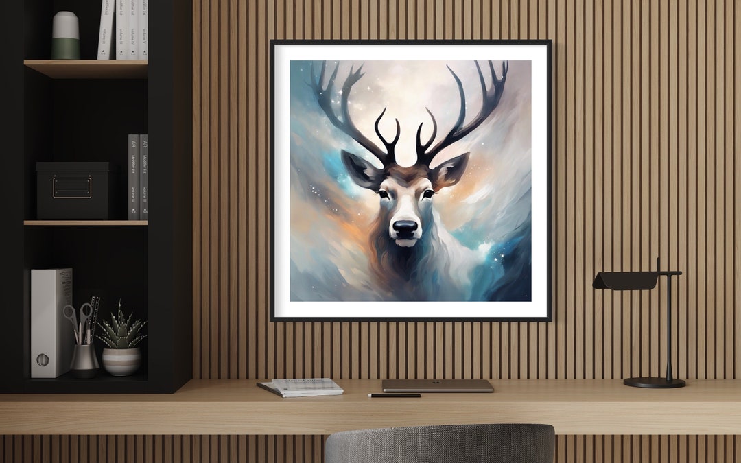 Abstract Stag Painting: Large Modern Animal Artwork - Etsy Australia