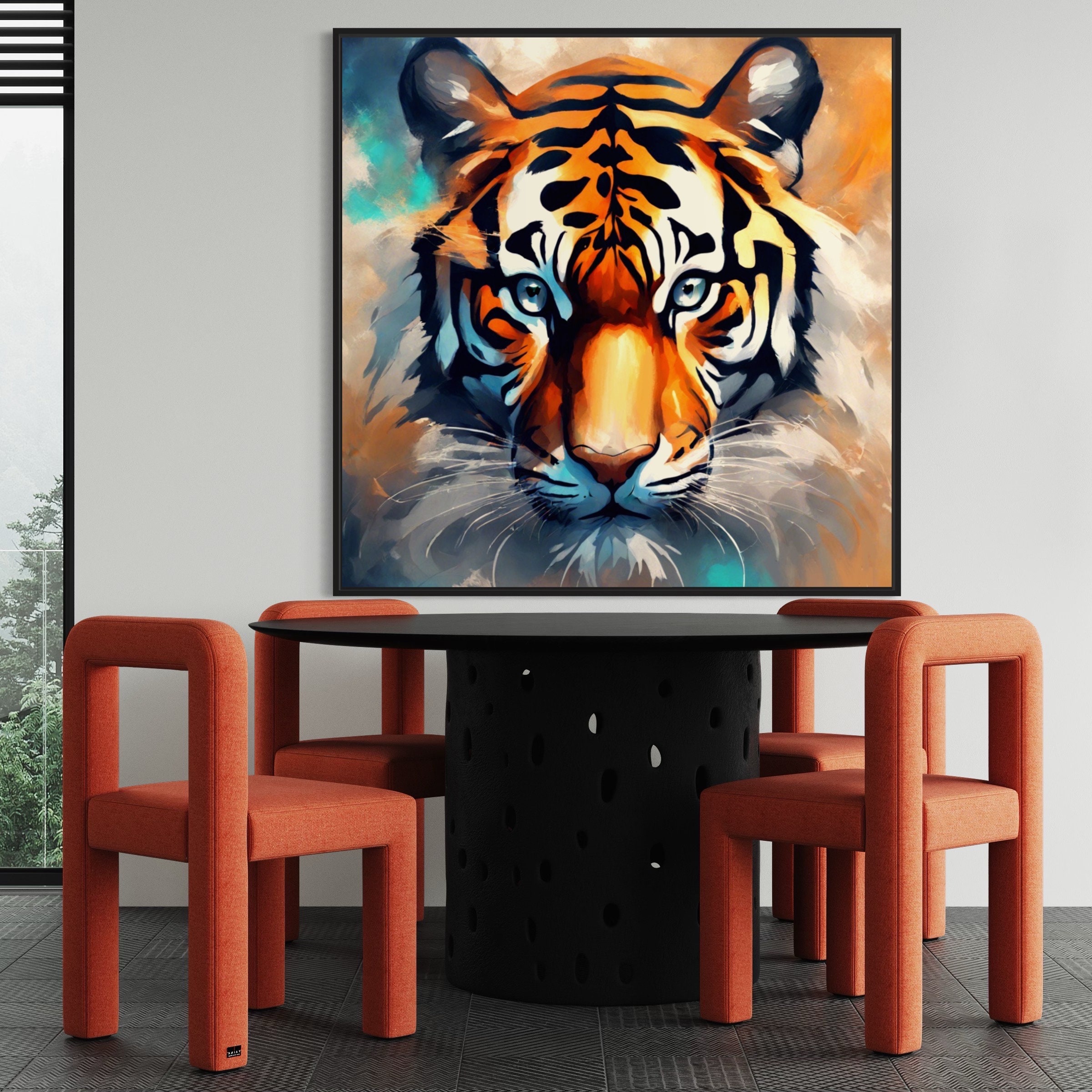 Large Beautiful Tigerpainting Abstract Original Artwork Large Animal ...