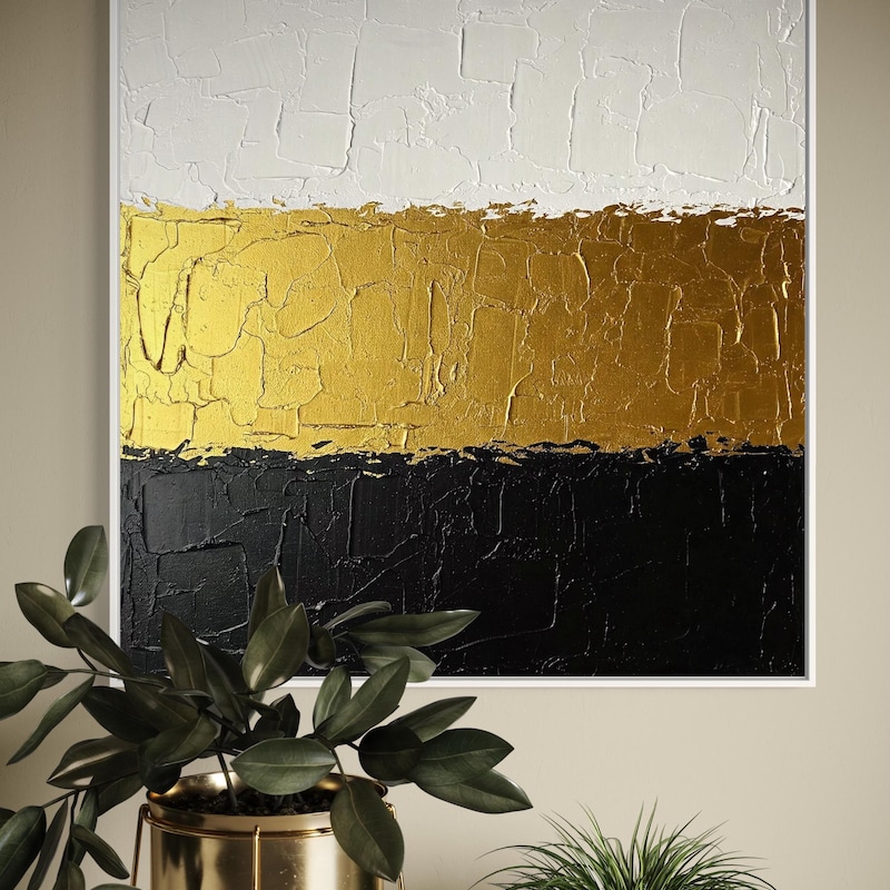 Gold Leaf Abstract - Etsy