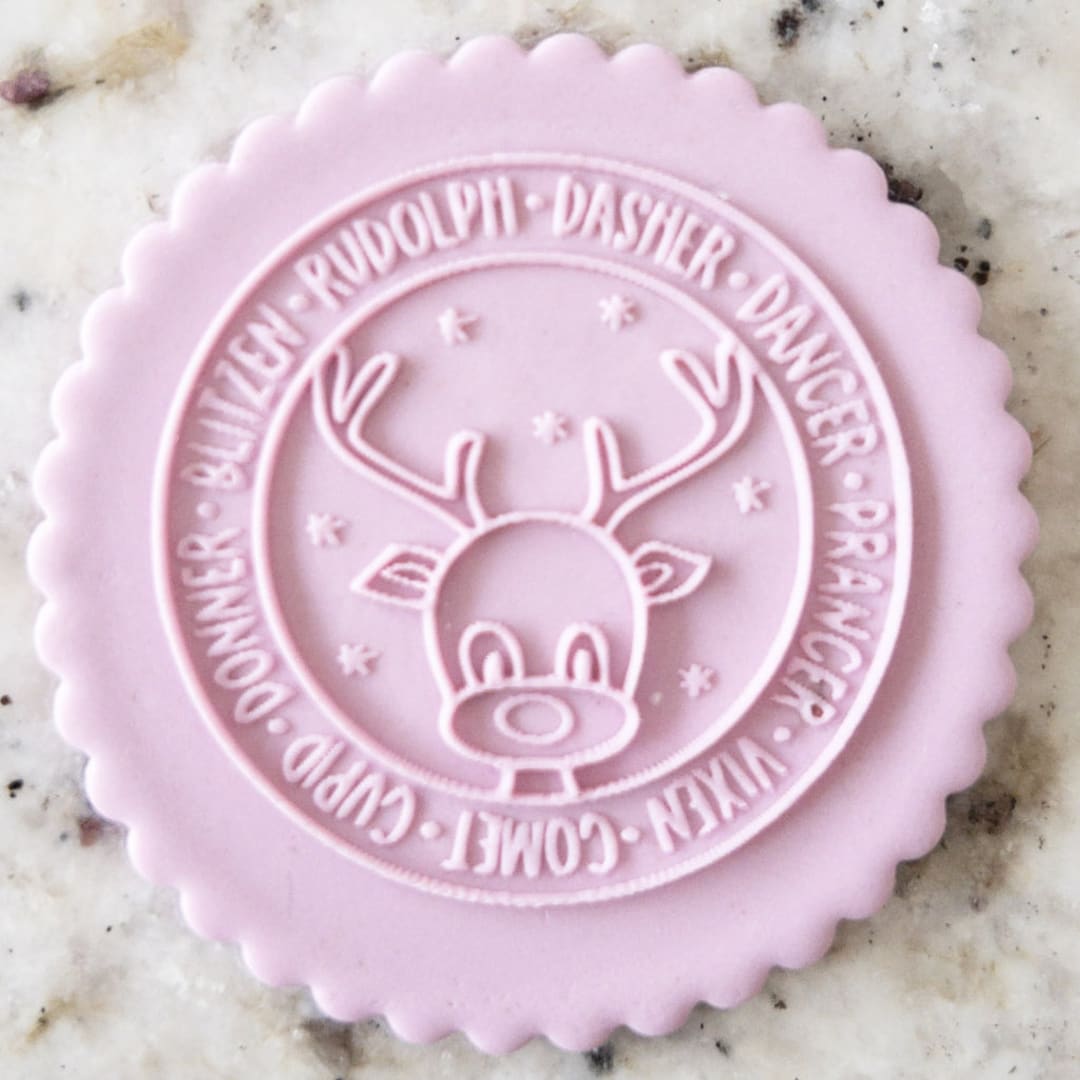 Reindeer Names Popup Embosser Cookie Biscuit Stamp Fondant Cake ...