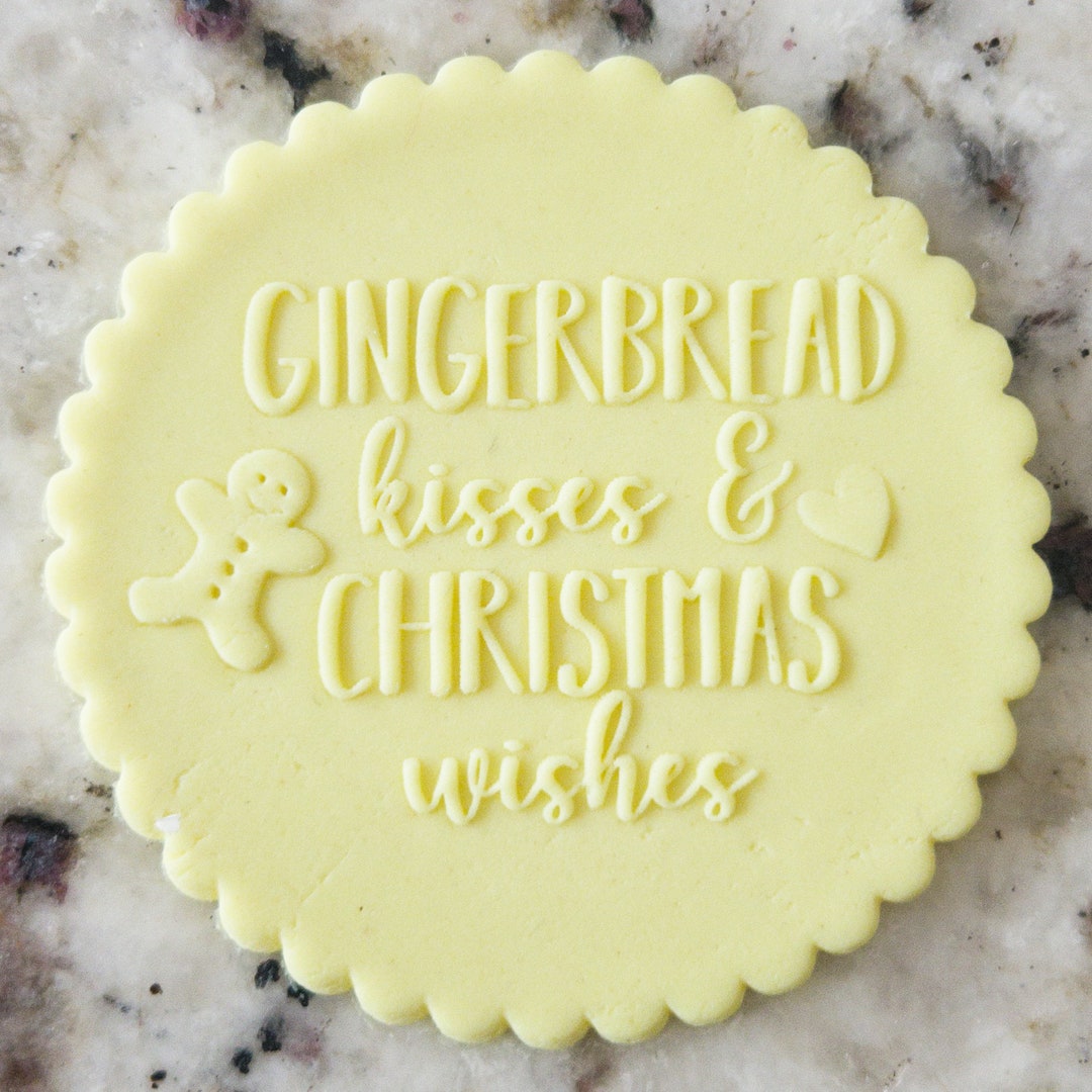 Gingerbread Kisses & Christmas Wishes Popup Embosser Cookie Biscuit ...