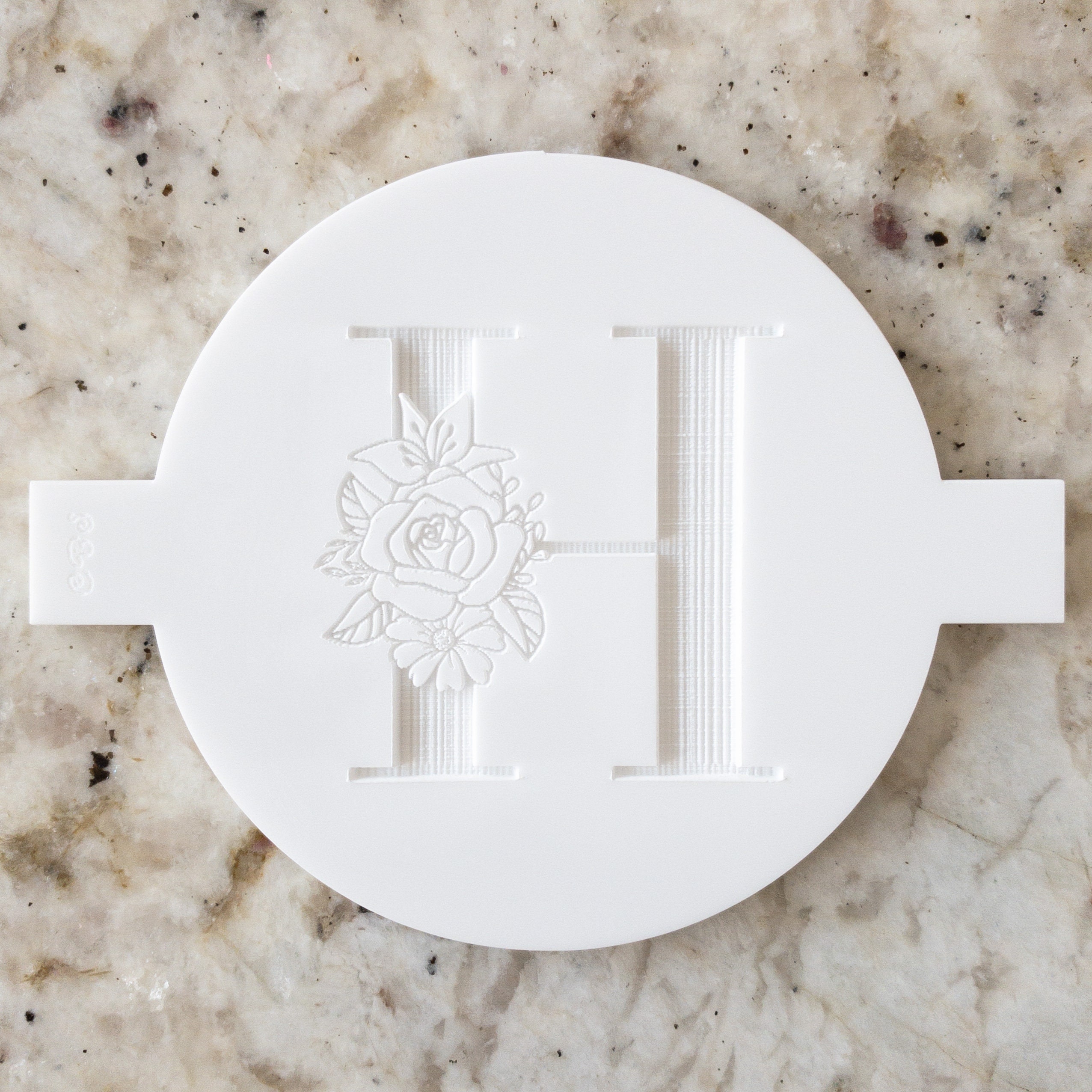 Floral Alphabet Letter H Popup Embosser Stamp Fondant Cake - Etsy