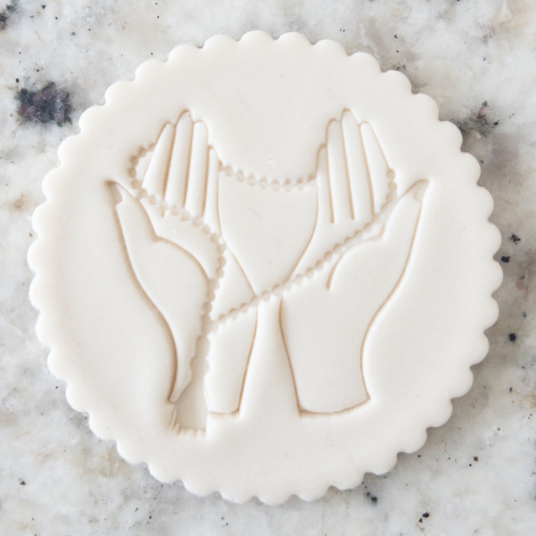 Praying Hand With Beads Cookie Biscuit Stamp Fondant Cake Decorating ...