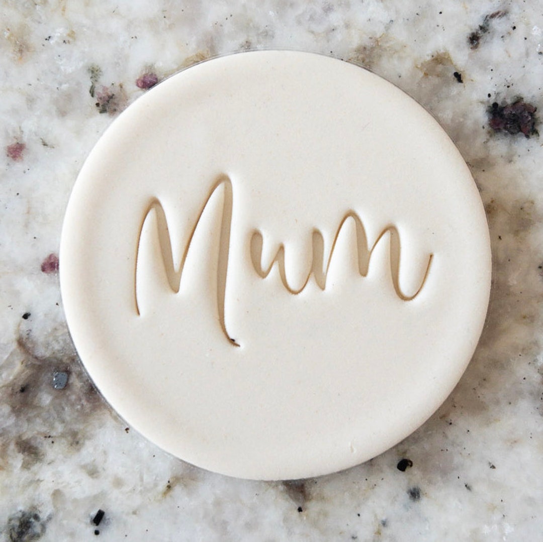 Mum Text Cookie Biscuit Stamp Fondant Cake Decorating Icing Cupcakes ...