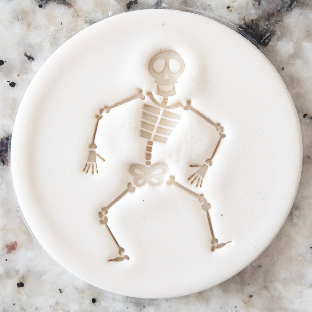 Dancing Skeleton Halloween Cookie Biscuit Stamp Fondant Cake Decorating ...