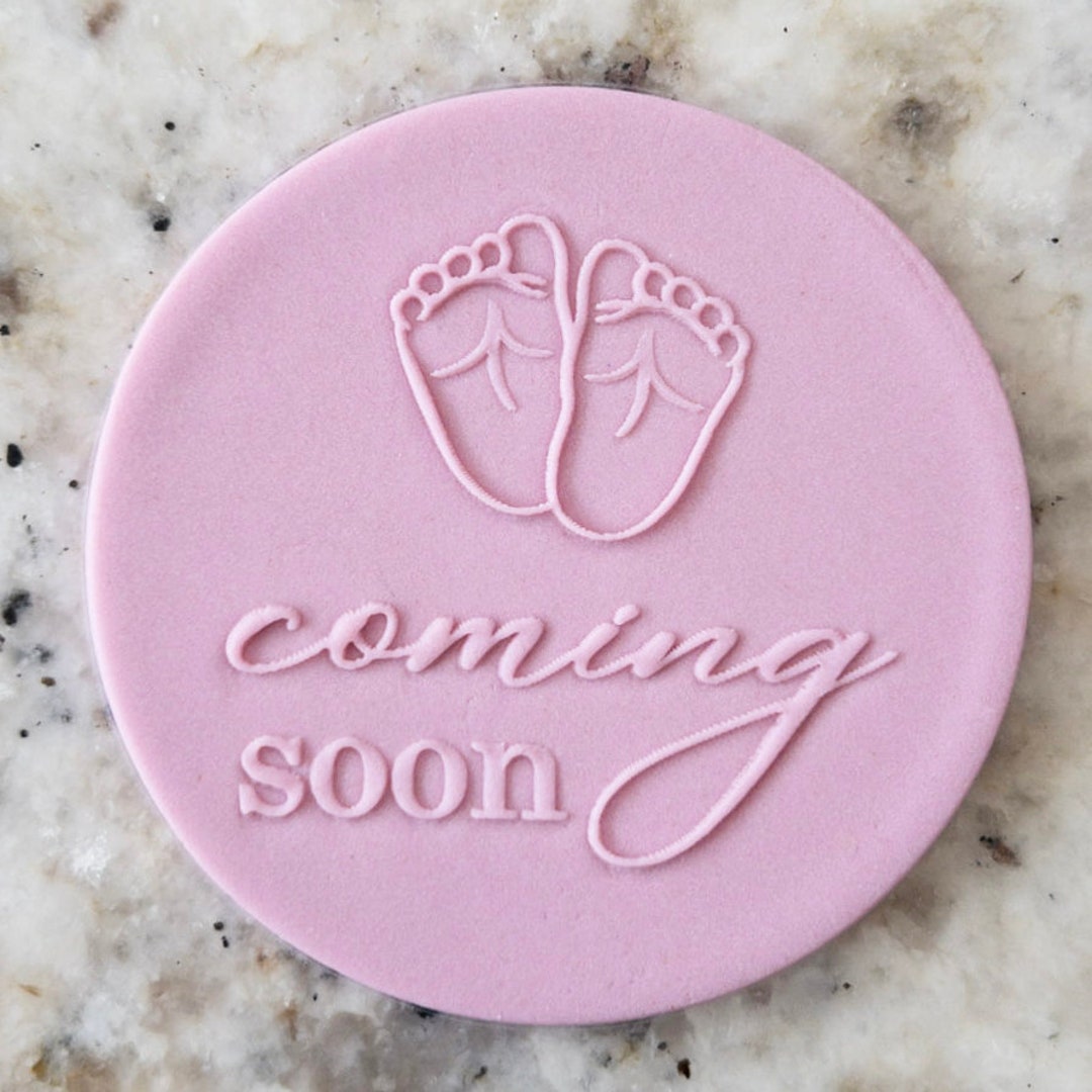 Coming Soon With Baby Feet Popup Embosser Cookie Biscuit Stamp Fondant ...