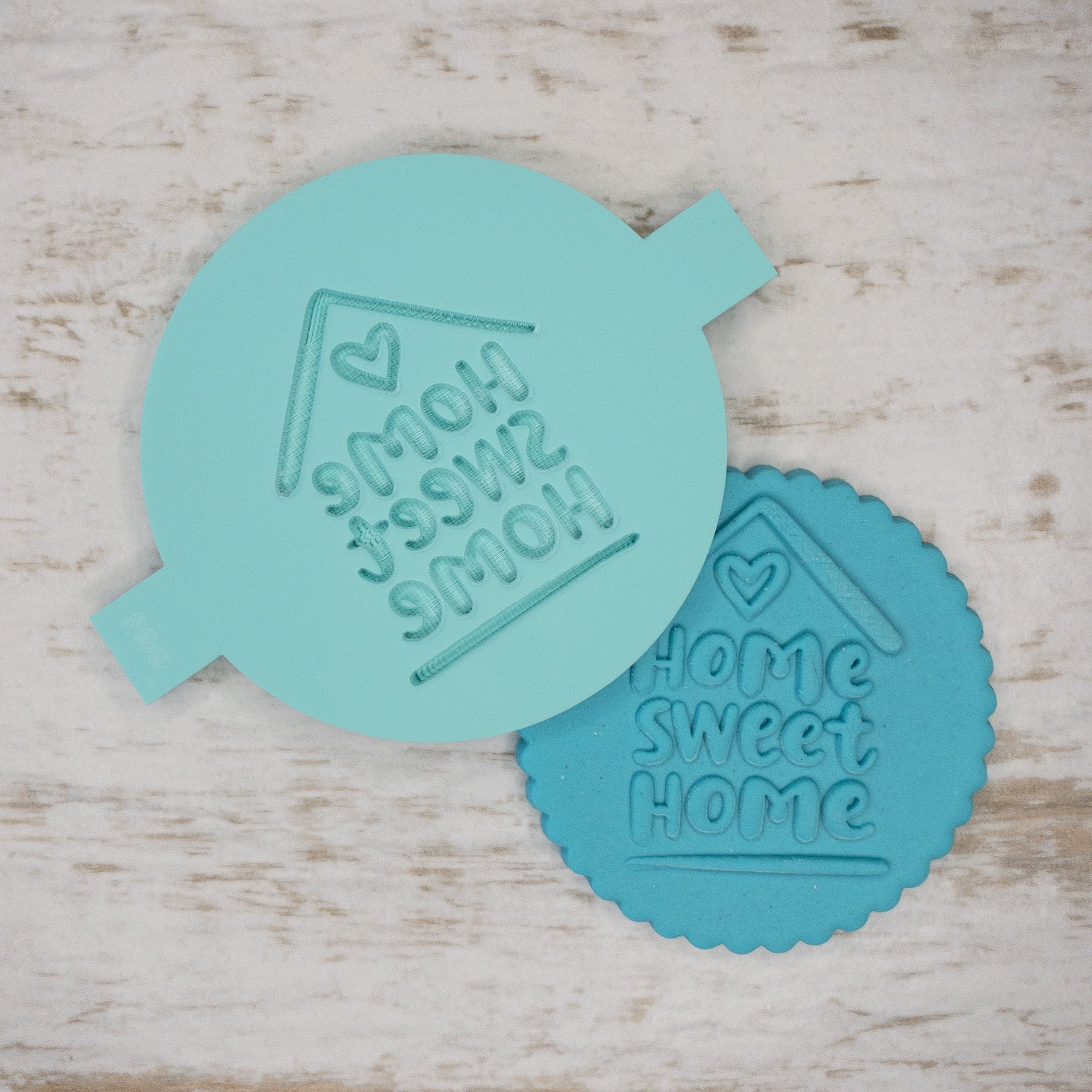 Home Sweet Home Biscuit Cookie POPup Embosser Stamp Fondant | Etsy