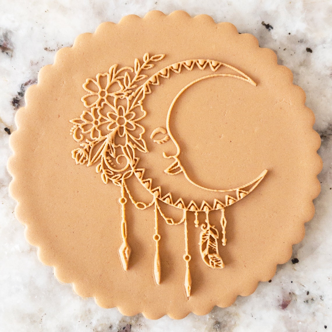 Half Moon Boho Popup Embosser Cookie Biscuit Stamp Fondant Cake ...