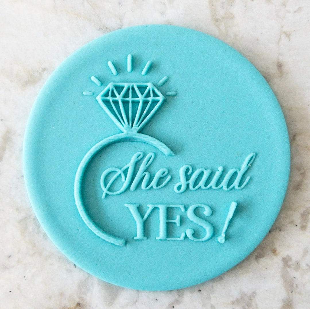 She Said Yes With Diamond Ring Popup Embosser Cookie Biscuit Stamp ...