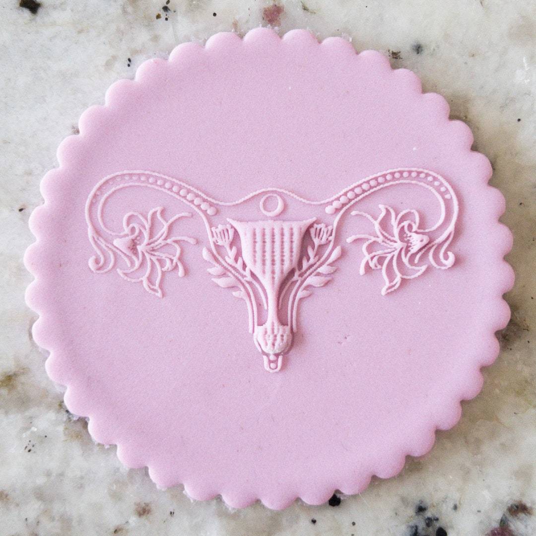 Floral Uterus Popup Embosser Cookie Biscuit Stamp Fondant Cake ...