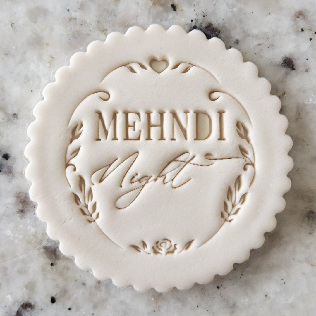 Mehndi Night Cookie Biscuit Stamp Fondant Cake Decorating Icing ...
