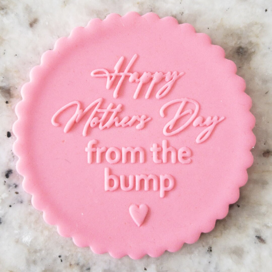 Happy Mothers Day From the Bump With Heart Popup Embosser Cookie ...