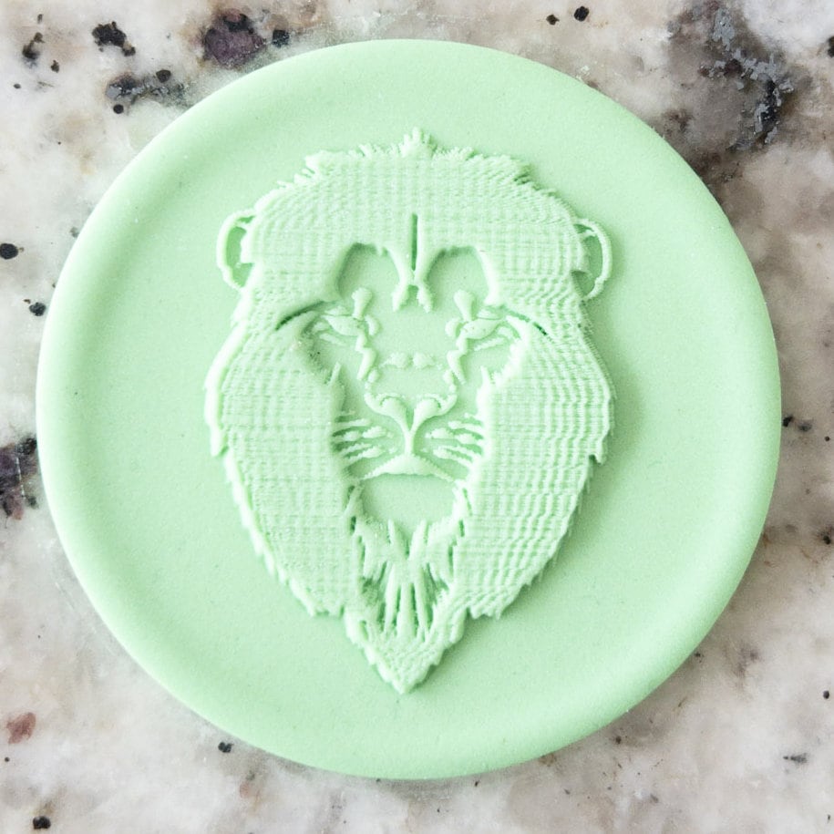 Lion Head Popup Embosser Cookie Biscuit Stamp Fondant Cake Decorating ...