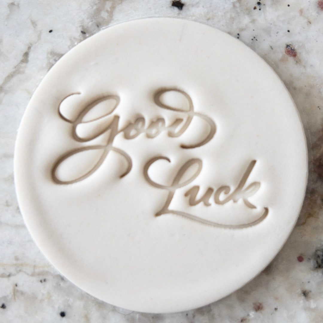 Good Luck Cookie Biscuit Stamp Fondant Cake Decorating Icing Cupcakes ...
