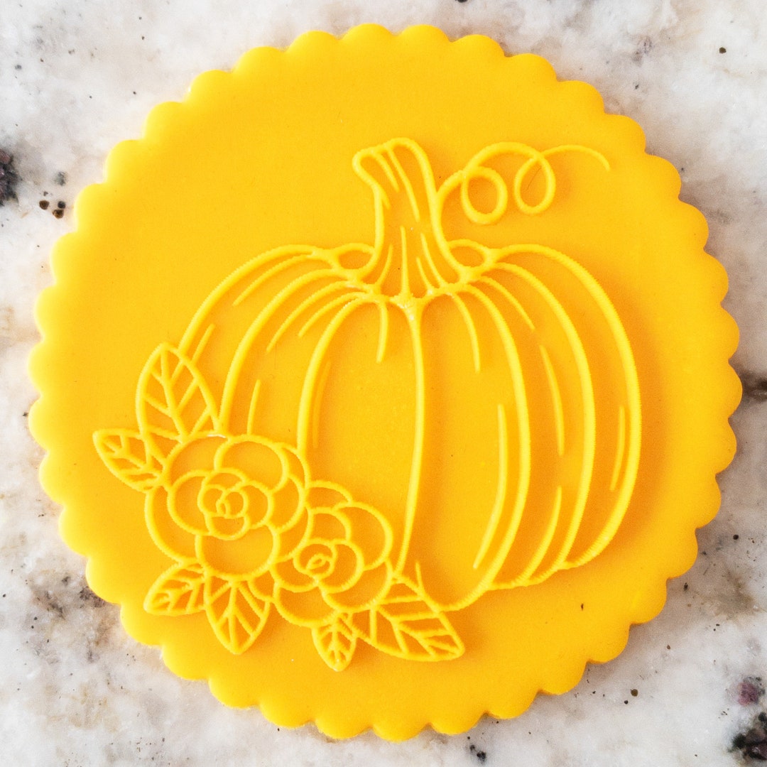 Floral Pumpkin Popup Embosser Cookie Biscuit Stamp Fondant Cake ...