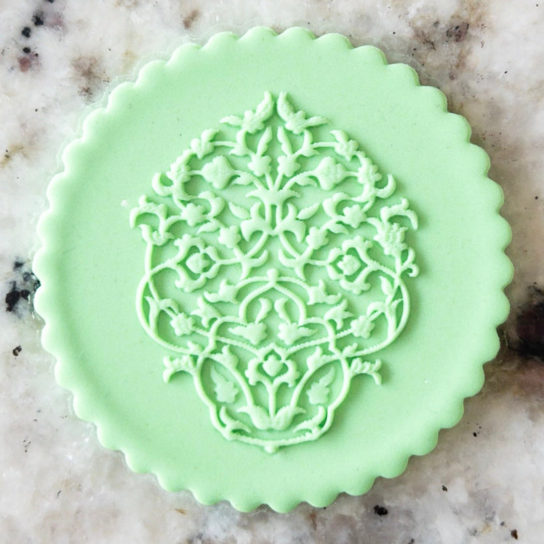 Decorative Damask Motif Biscuit Cookie Popup Embosser Stamp Fondant ...