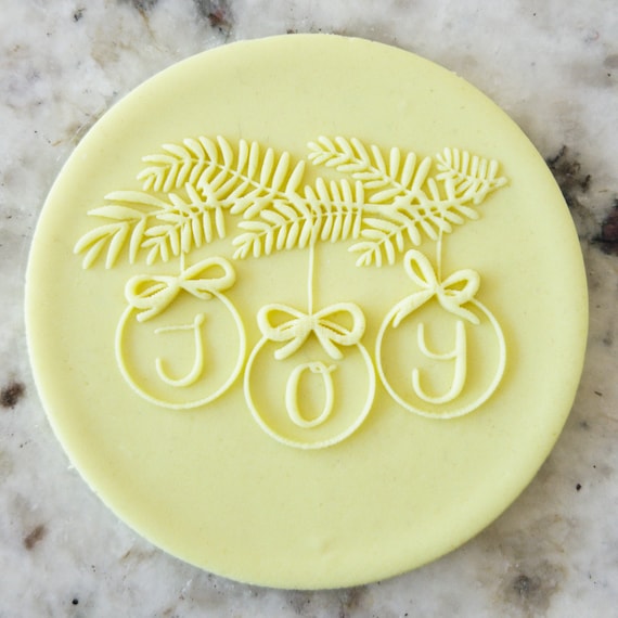 Joy Baubles Popup Embosser Cookie Biscuit Stamp Fondant Cake | Etsy