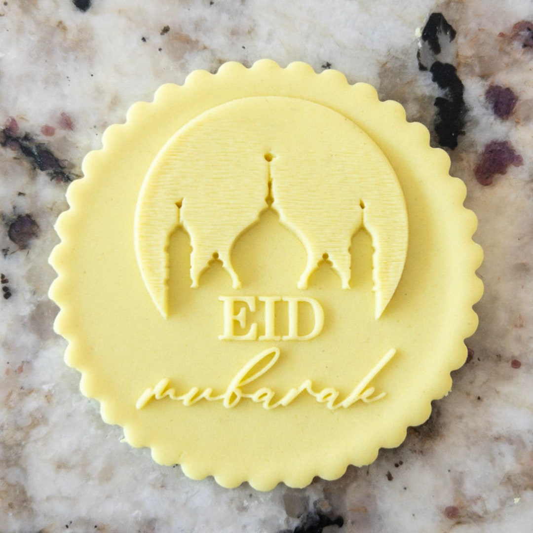 Eid Mubarak Mosque Outline Cookie Popup Embosser Stamp Fondant Cake ...