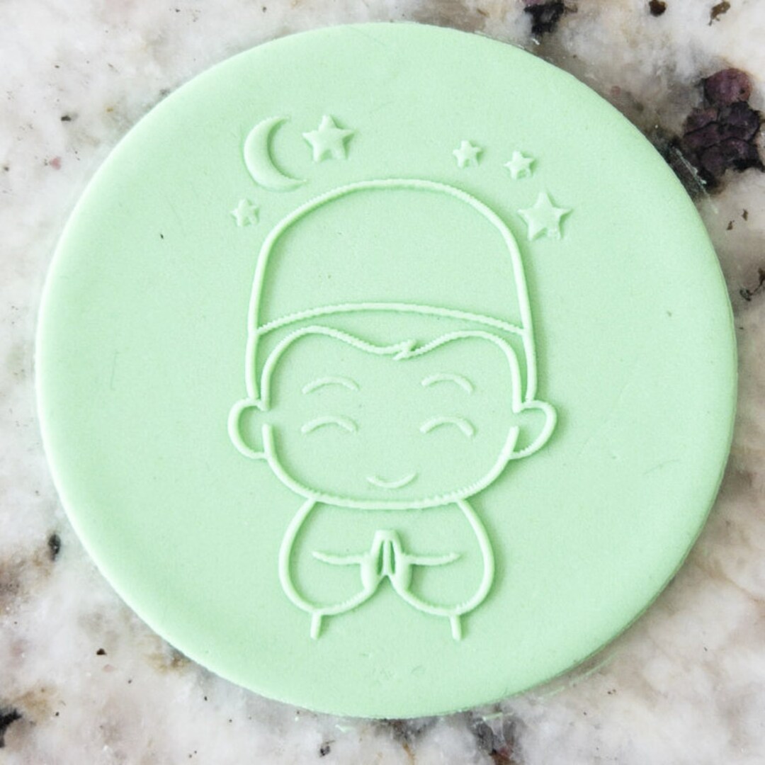 Cute Praying Boy Biscuit Cookie Popup Embosser Stamp Fondant Cake ...