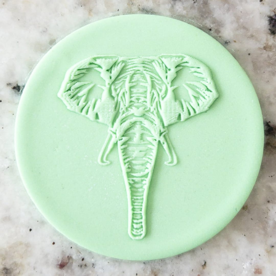 Elephant Head Popup Embosser Cookie Biscuit Stamp Fondant Cake ...