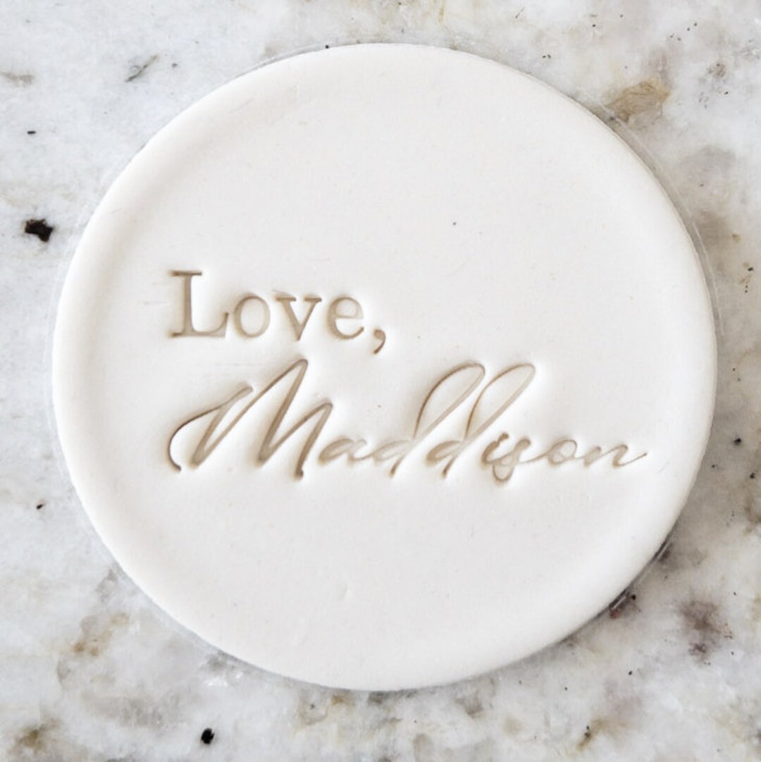CUSTOM Love Name Cookie Biscuit Stamp Fondant Cake Decorating Icing ...