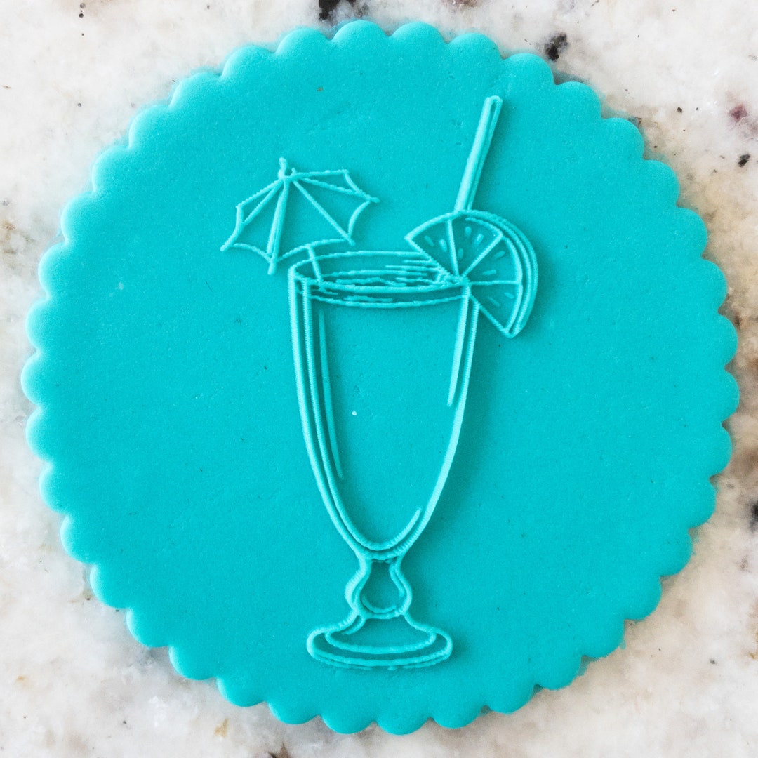 Cóctel 1 Summer POPup Embosser Cookie Biscuit Stamp Fondant Cake ...