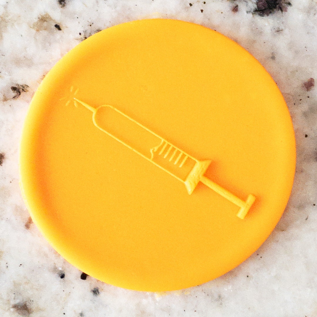 Medical Syringe Popup Embosser Cookie Biscuit Stamp Fondant Cake ...
