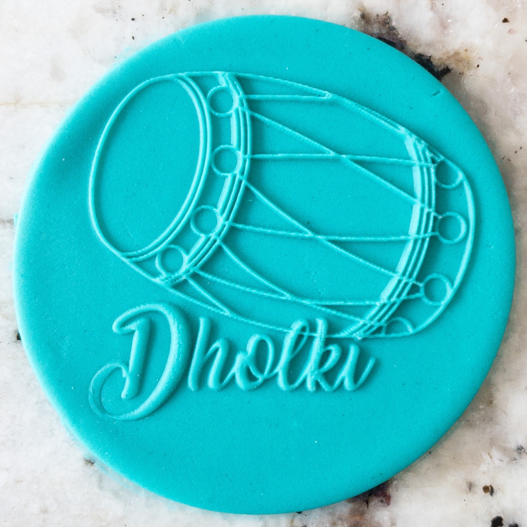 Dholki Biscuit Cookie Popup Embosser Stamp Fondant Cake Decorating ...