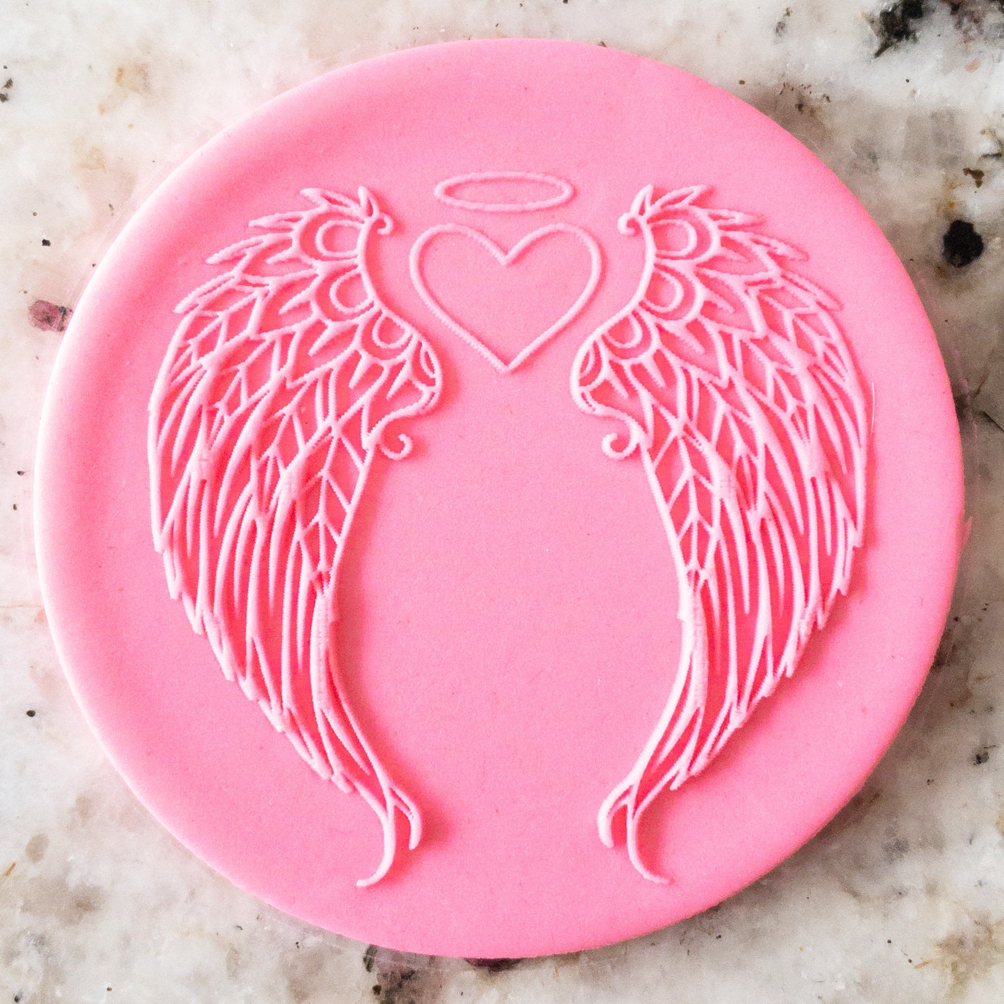 Angel Wings With Heart Popup Embosser Cookie Biscuit Stamp - Etsy