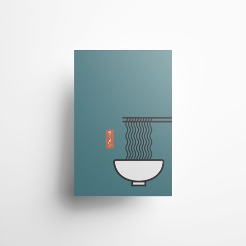 Ramen Noodle Print Japanese Print Ramen Poster Ramen Art - Etsy