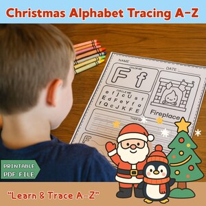 Christmas Alphabet Tracing Worksheets A–Z | Preschool & Kindergarten ...