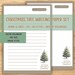Christmas Tree Writing Paper Set A4 US Letter | Blank and Lined Holiday ...
