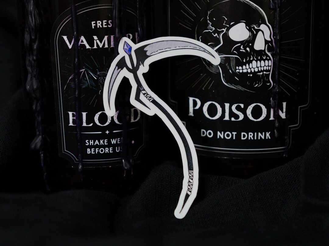 Scythe | Die Cut Vinyl Sticker, Occult Stickers, Witchy Themed Sticker ...