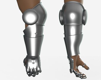 Forearms Gauntlets Two Version for Cosplay Armor 3D Model Digital STL ...