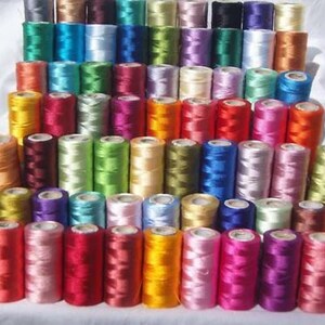 100% Silk Embroidery Thread 800 Yards Spool thread Line Choose Your ...