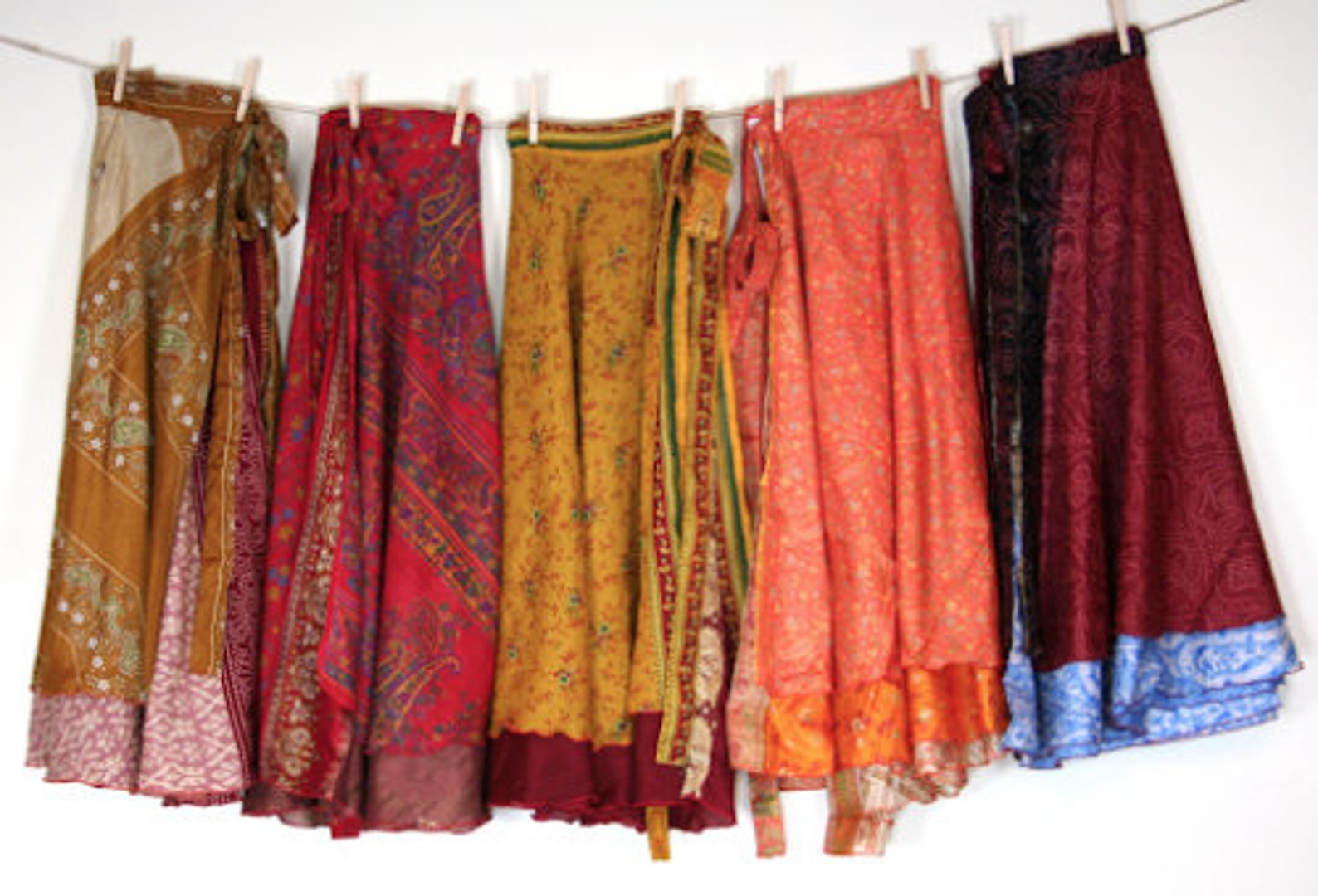5 Pc Indian Silk Skirt Silk LONG Skirts Silk Skirt Bohemian - Etsy