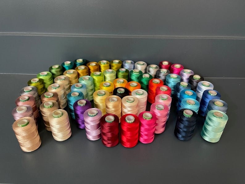 100% Silk Embroidery Thread 800 Yards Spool thread Line Choose Your ...