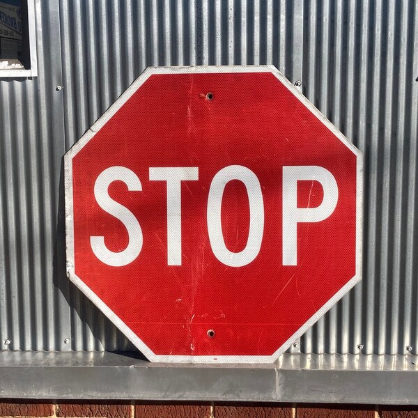 Vintage Stop Sign - Etsy